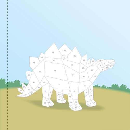 חוברת עבודה PAINT BY STICKER KIDS DINOSAURS - חוברות מדבקות