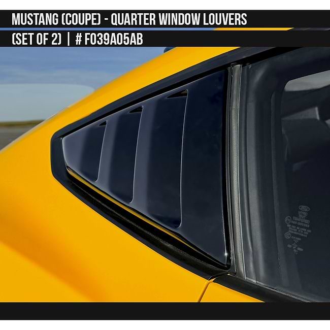Quarter Window Louver Set Gloss Black