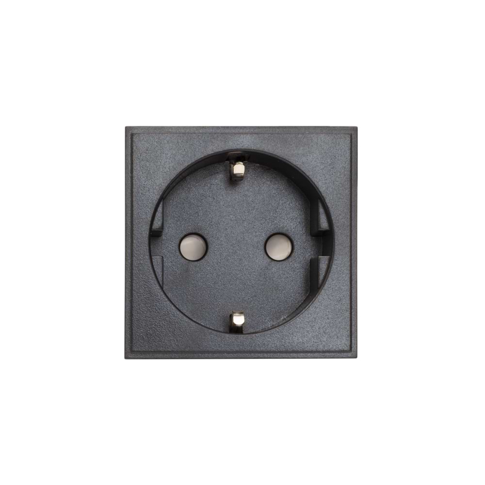 Soho Euro Module 16A European Socket Round Pin Black - Elesi