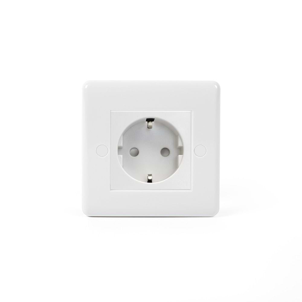 Lieber Silk White 1 gang 16A European socket - Euromod - WTU - Curved ...