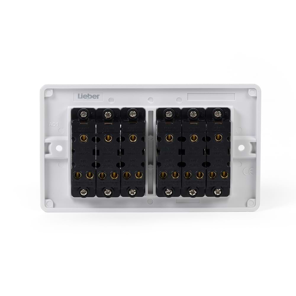 6 Gang White Switch | White 6 Gang Switch - Elesi