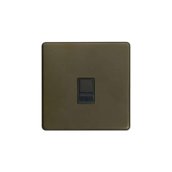 Soho Lighting Bronze 1 Gang Data Socket RJ45 Ethernet Cat5/6 Screwless ...