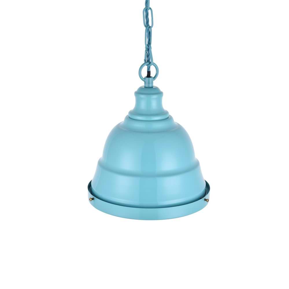 Ganton Vintage Cage Pendant Light Duck Egg Blue - Elesi