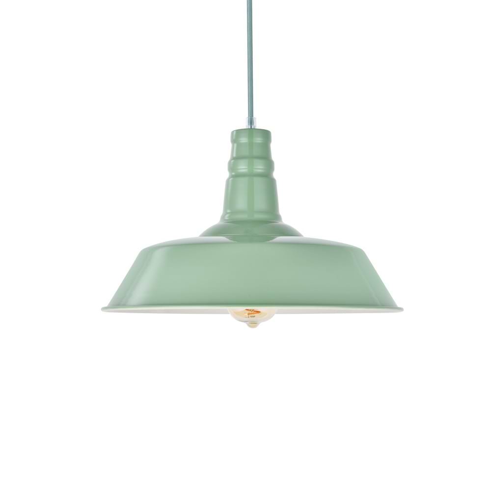 Large Green Pendant Light | Large Argyll Industrial Pendant Light Chalk ...