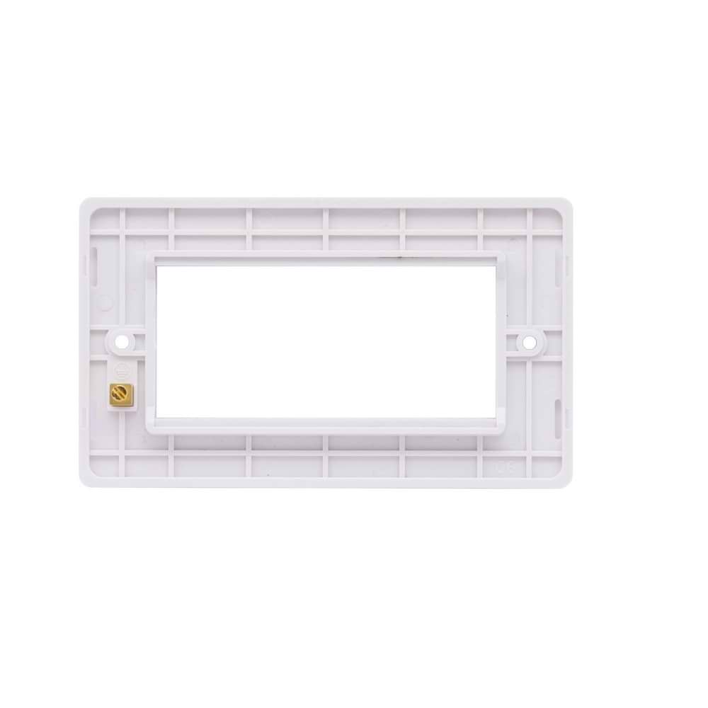 Lieber Brushed Copper Double Data Plate 4 Modules - White Insert ...