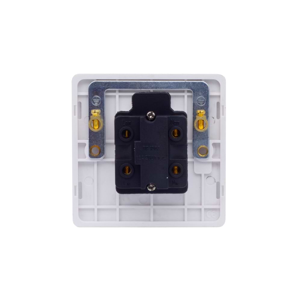 Lieber Brushed Copper 13A UnSwitched Fuse Connection Unit - White ...