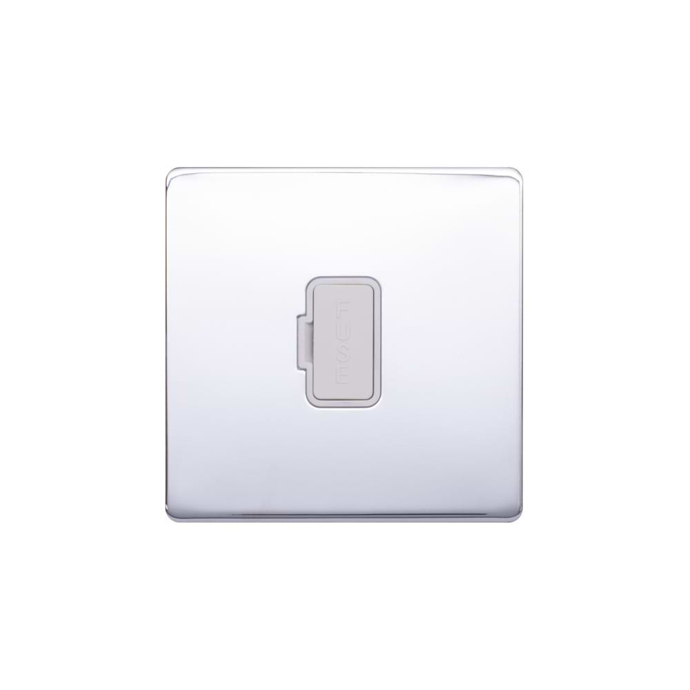 Lieber Polished Chrome 13A UnSwitched Fuse Connection Unit - White ...