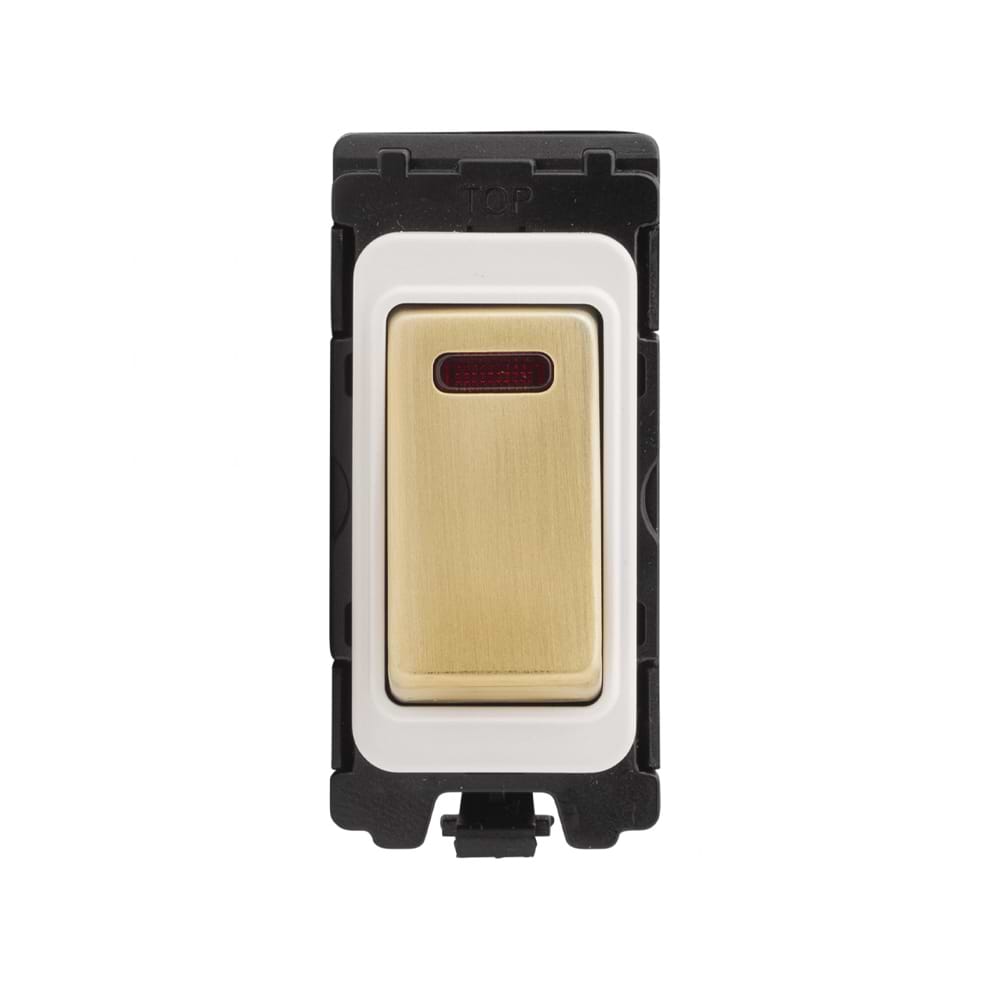 Soho Lighting Brushed Brass 20A Double Pole RM-Grid Switch Module with ...