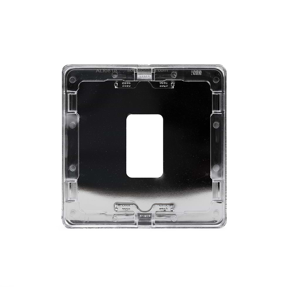 Soho Lighting Polished Chrome Flat Plate 1 Gang Grid Plate Screwless ...