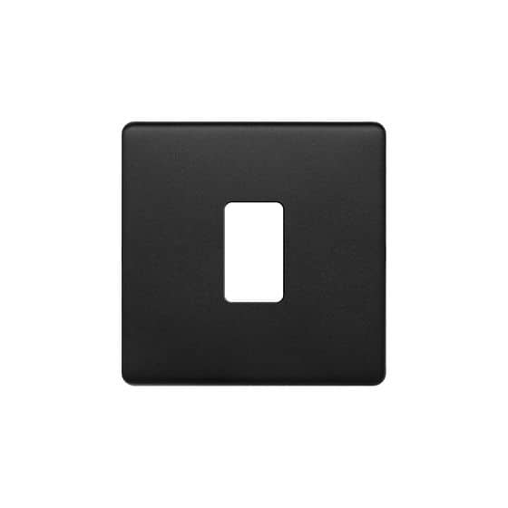 Soho Lighting Matt Black 1 Gang RM Rectangular Module Grid Switch Plate ...