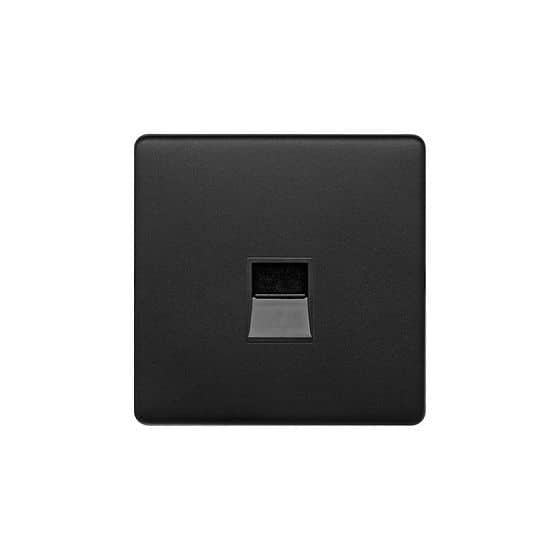 Soho Lighting Matt Black 1 Gang Screwless BT Master Socket (Secondary ...