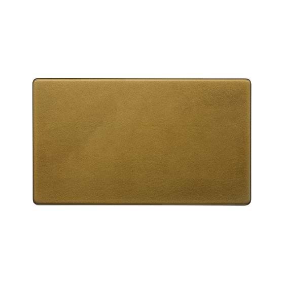 Soho Lighting Old Brass metal Double Blanking Plate - Elesi
