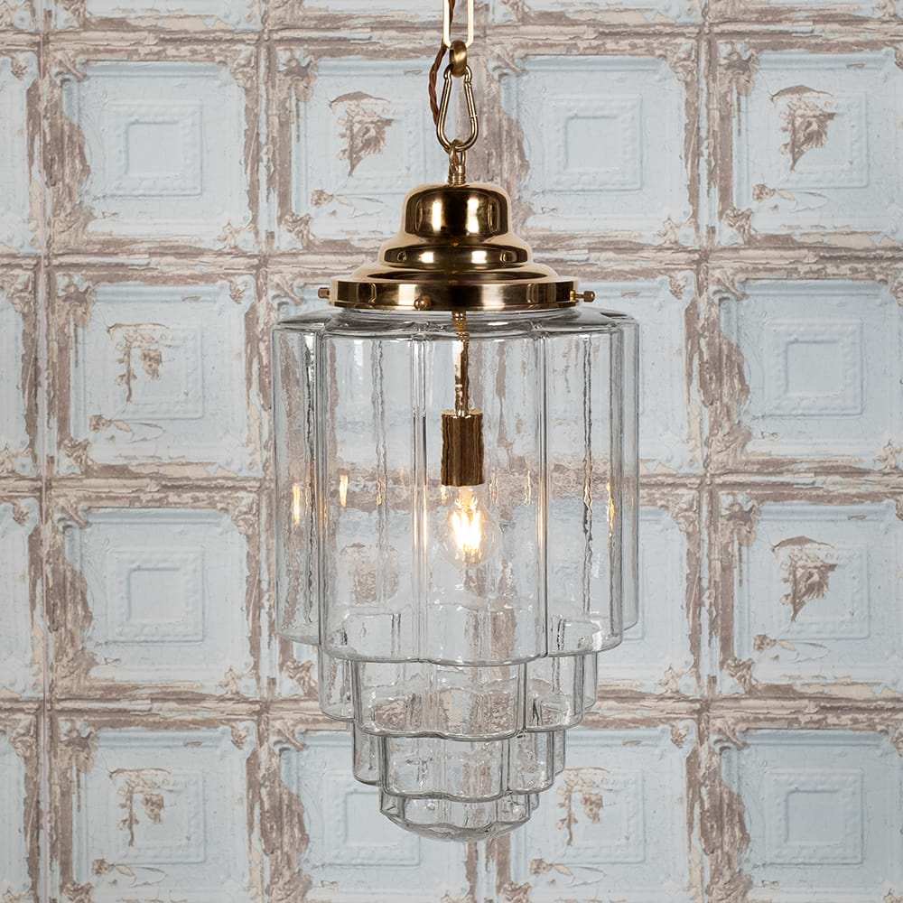 Soho Lighting Glasshouse Polished Brass Clear Pendant Light - The ...