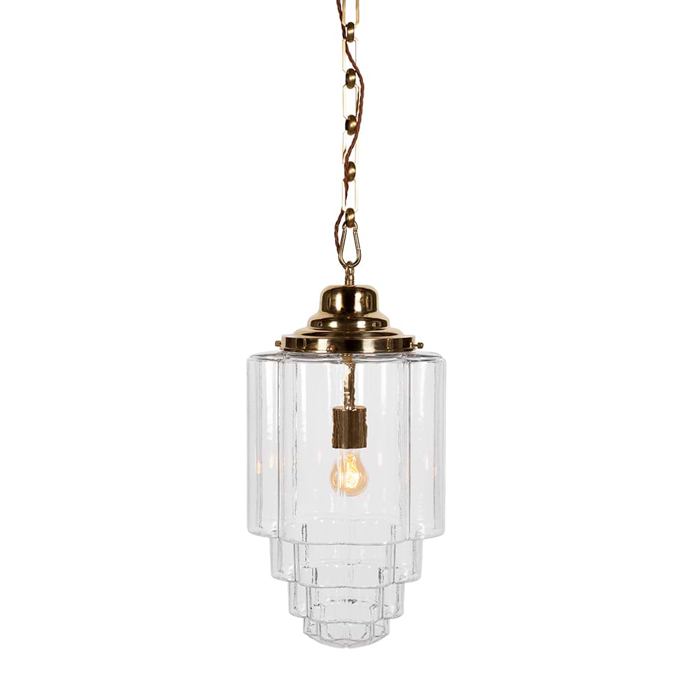Soho Lighting Glasshouse Polished Brass Clear Pendant Light - The ...