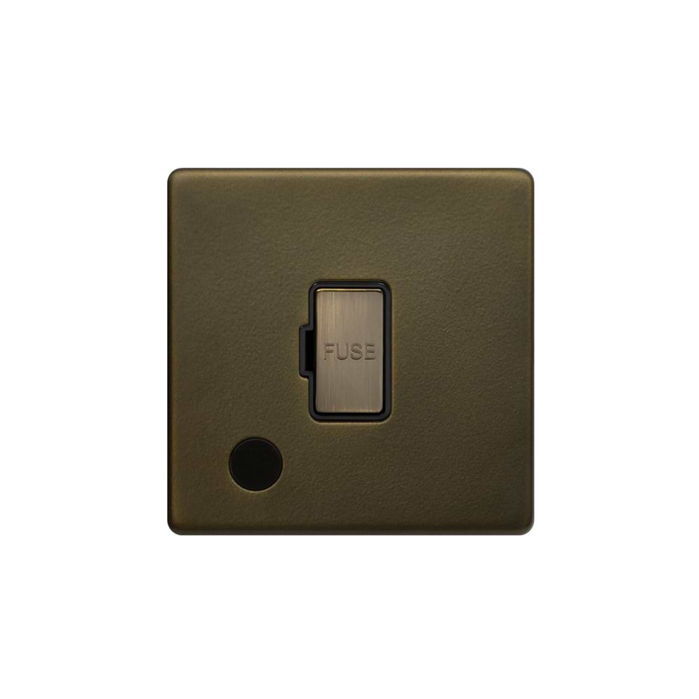 Soho Lighting Bronze 13A Unswitched Flex Outlet Black Inserts Screwless ...