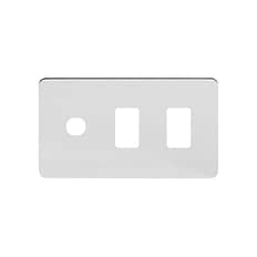 Soho Lighting Polished Chrome Flat Plate 3 Gang 2RM+1CM Dual Module ...