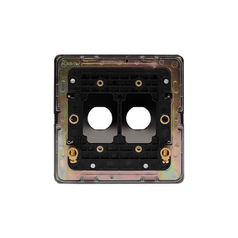 Soho Lighting Black Nickel 2 Gang Toggle Plate Screwless - The Soho ...