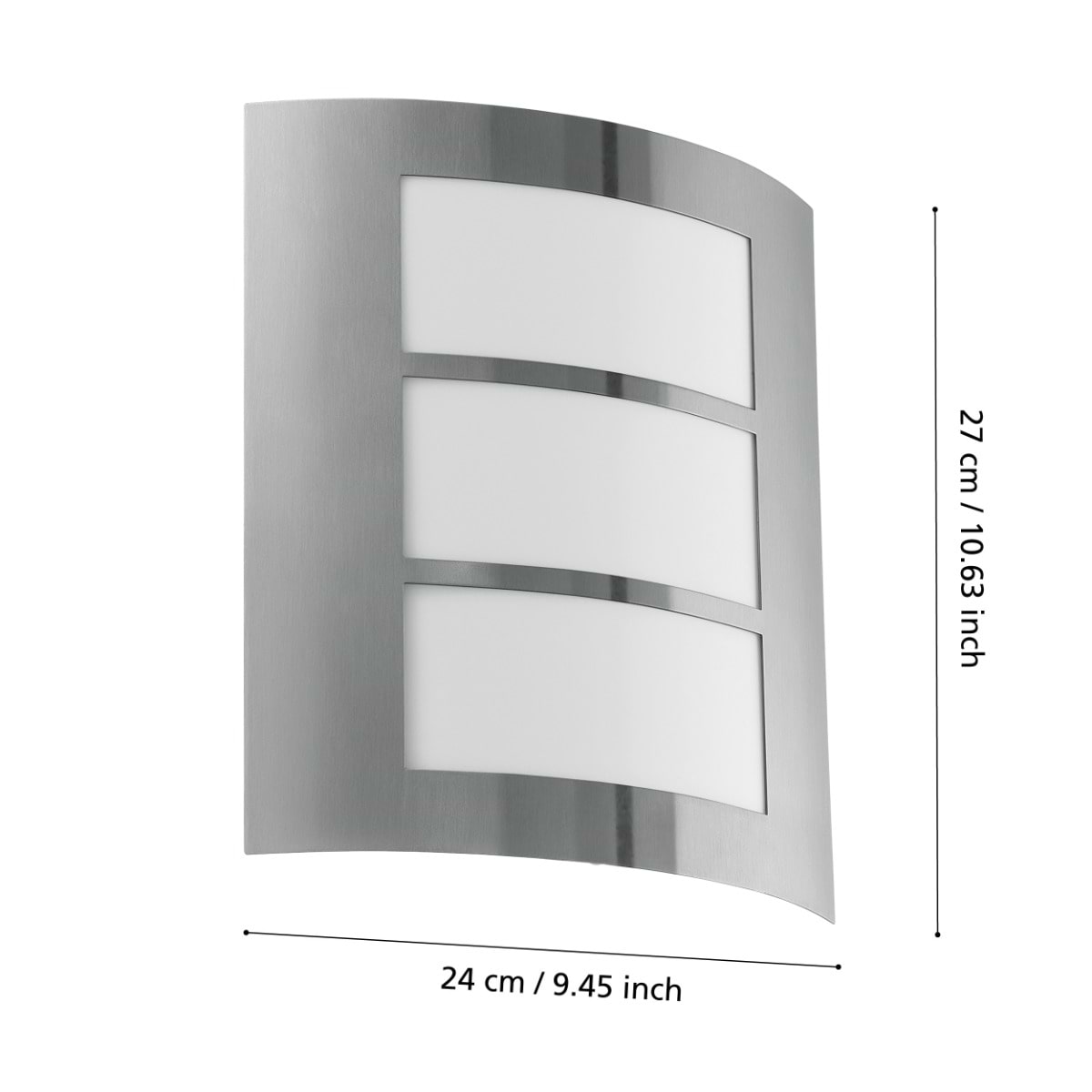City Stainless Steel Outdoor E27 Wall Light IP44 | Eglo - Elesi