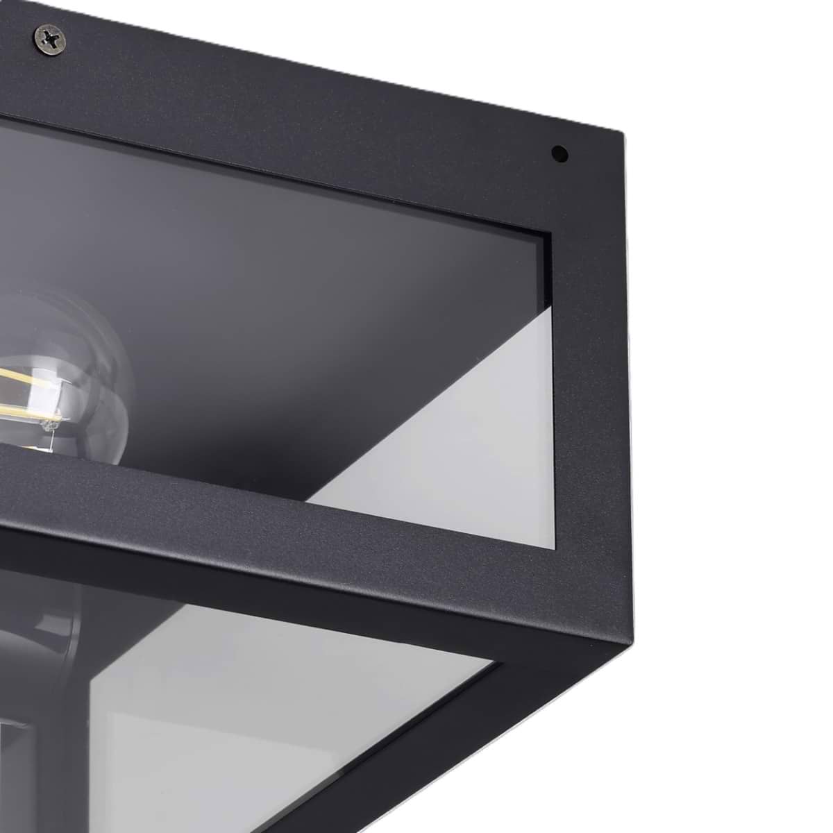 Eglo Amezola Black E27 Wall/Ceiling Light IP44 - Elesi