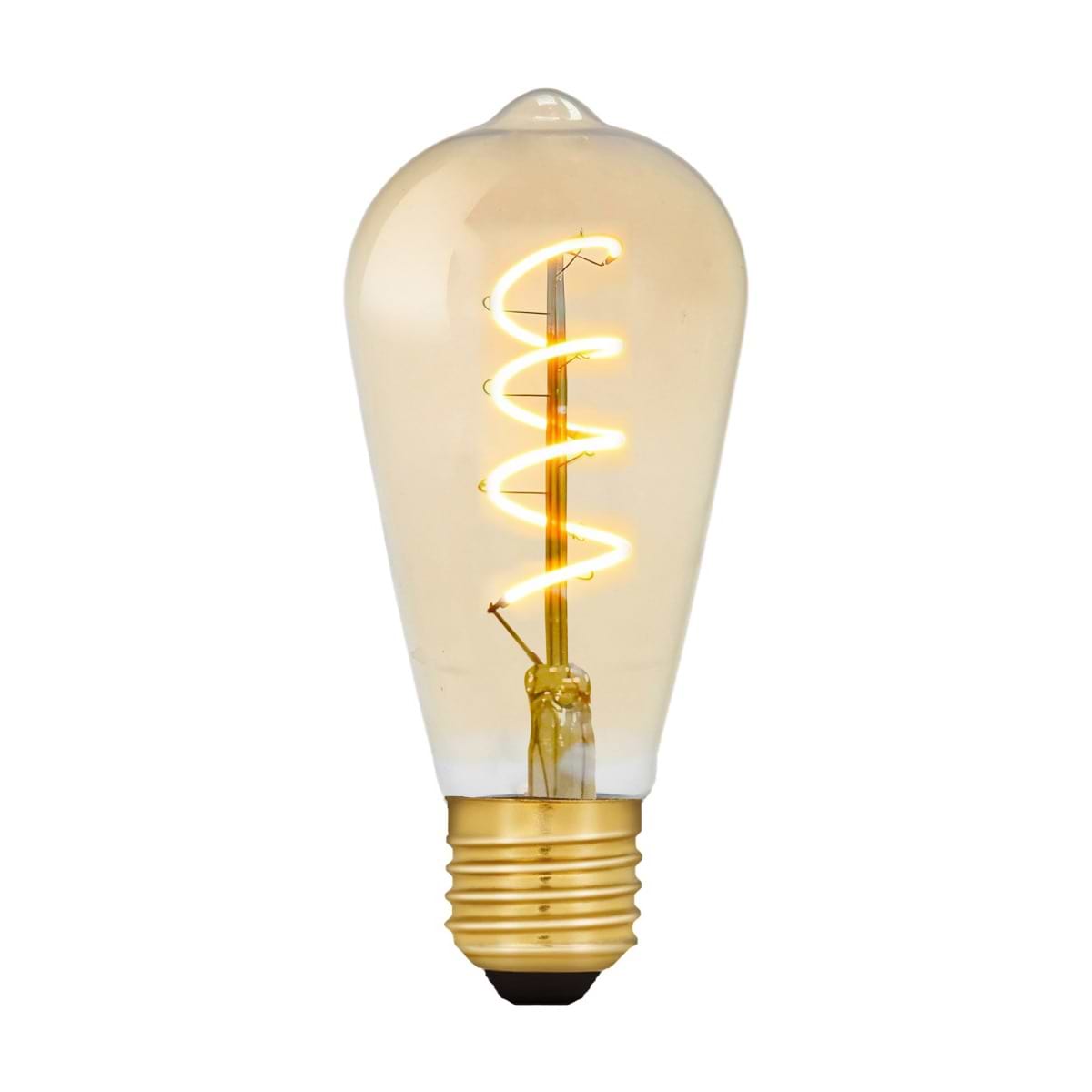 Soho Lighting E27 Amber Teardrop ST64 LED Light Bulb | Soho Lighting ...