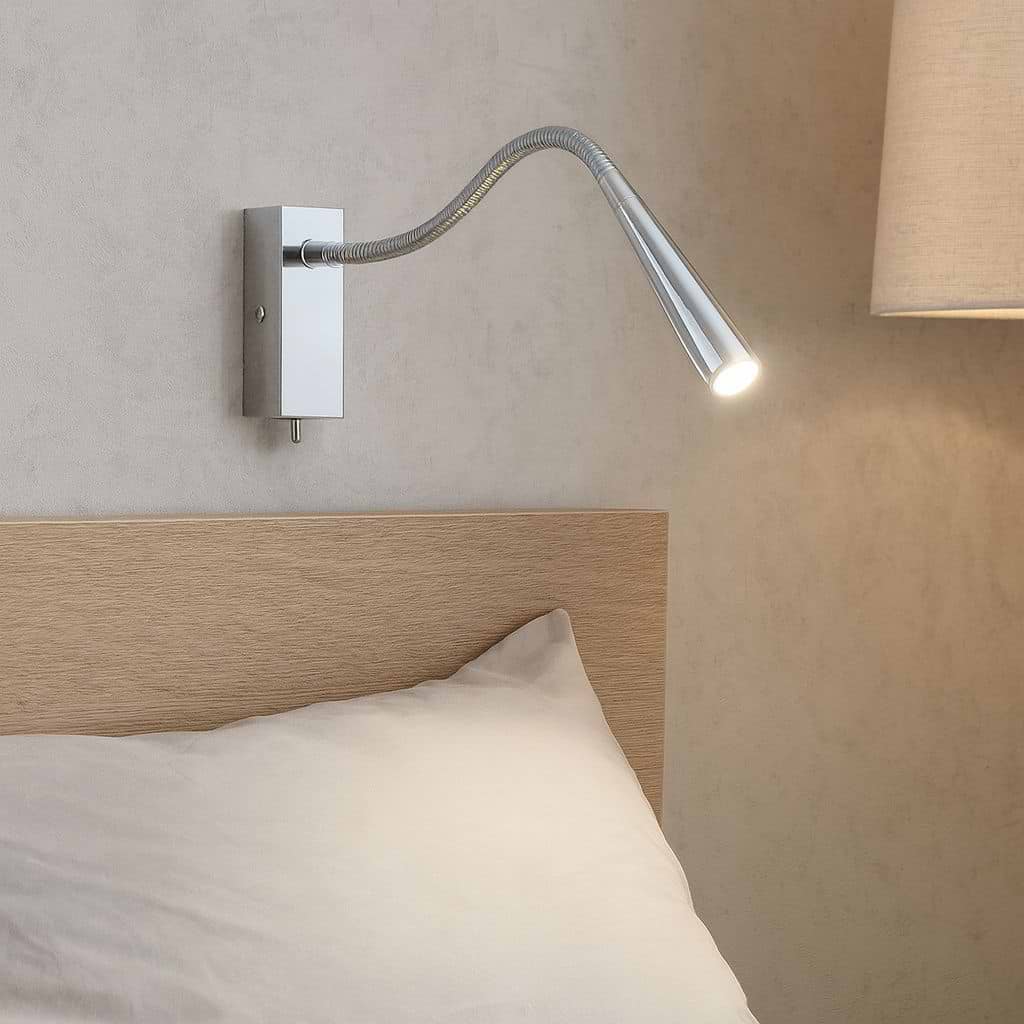 Madison Chrome LED Spotlight - 1W Warm White Wall Light | Saxby - Elesi