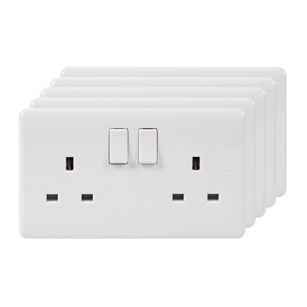 Plug Socket Horizon Square Switched Socket Outlet USB C 2 Gang 13 Amp ...