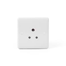 White 5 Amp Plastic Plug Socket | Lieber - Elesi