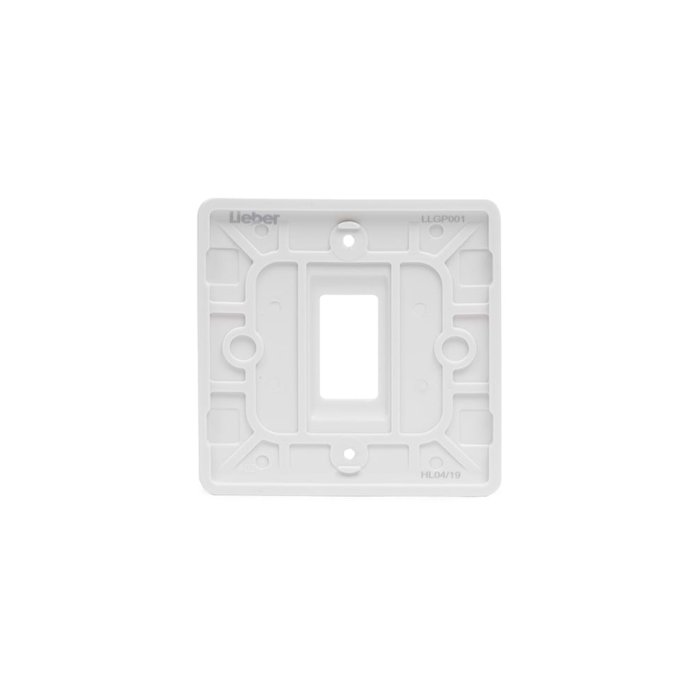 White Plastic Outlet Plates | White Plastic 1 Gang Grid Plate - Elesi White Plastic Outlet Plates | White Plastic 1 Gang Grid Plate - Elesi