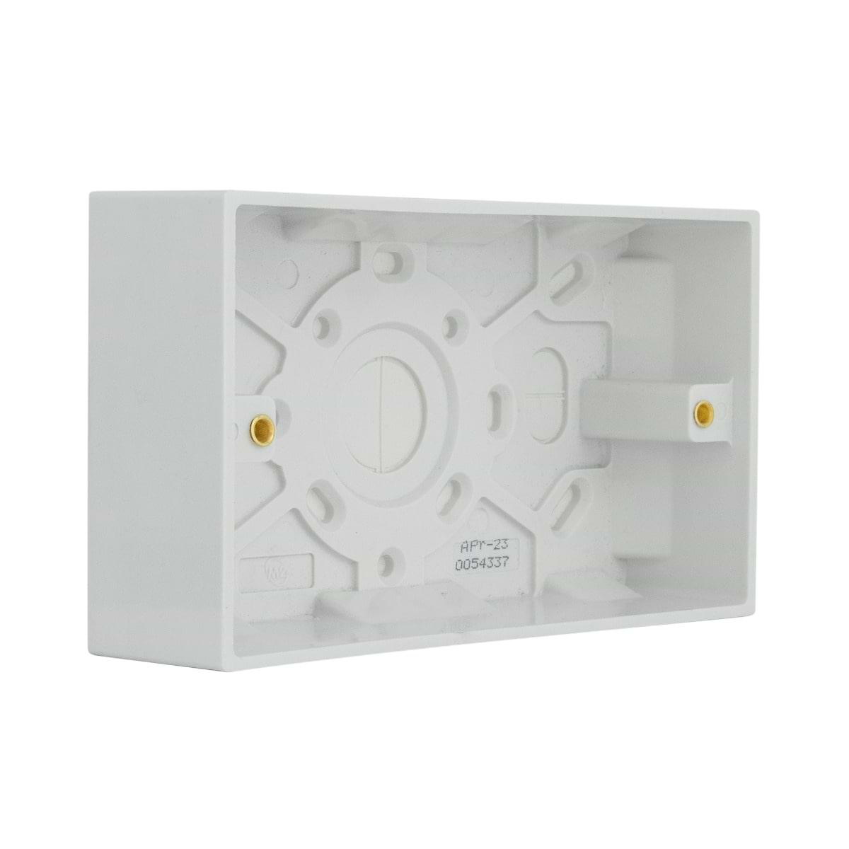 2 Gang 35mm Plastic Surface Pattress (Back) Box - Elesi