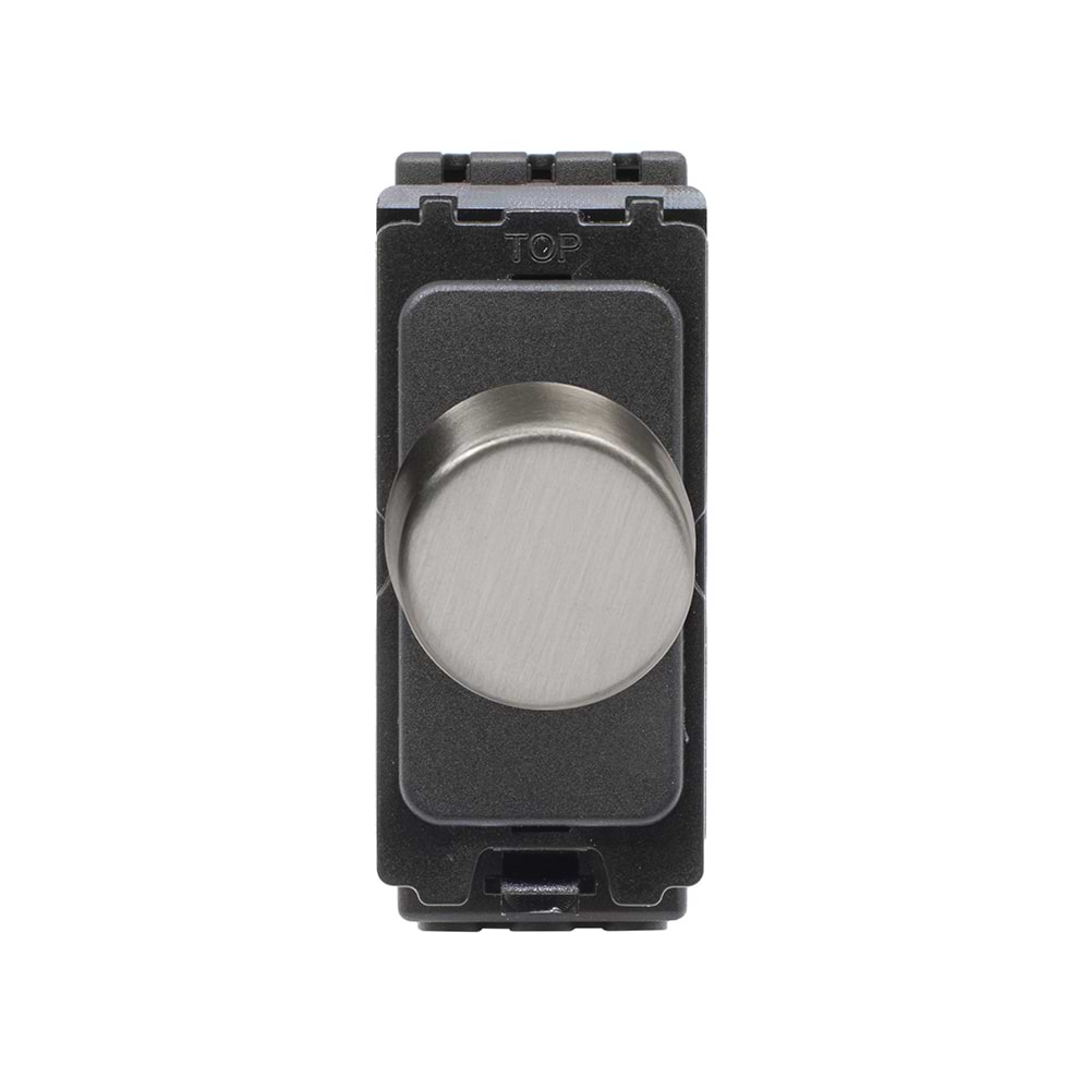 Brushed Chrome 1000W Intermediate Dummy Dimmer Module | Soho - Elesi