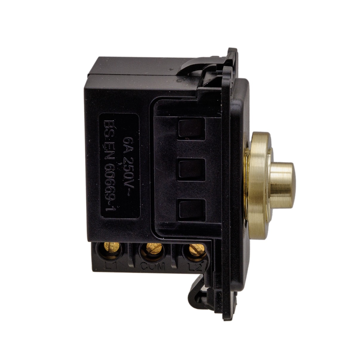 Brushed Brass 2 Way Retractive Push Button Grid Switch | Soho - Elesi