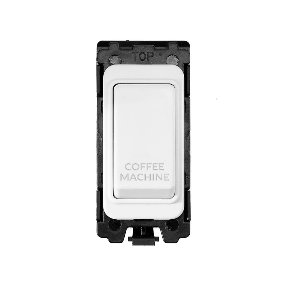 Soho Lighting White Metal 20A Double Pole 'Coffee Machine' RM-Grid ...