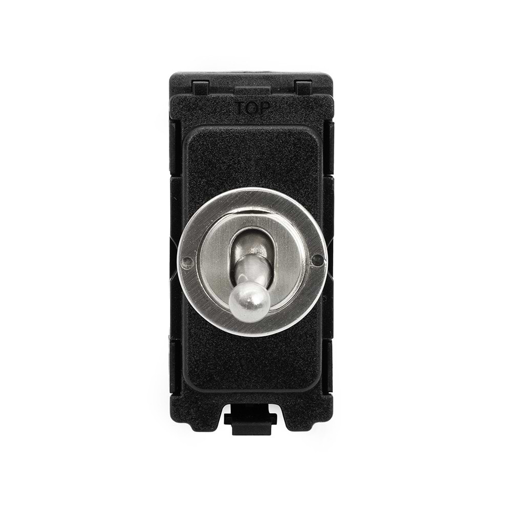 Brushed Chrome 2-Way Toggle Switch Module | Soho - Elesi