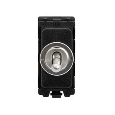 Brushed Chrome Toggle Switch Module | Brushed Chrome Double Pole Toggle ...