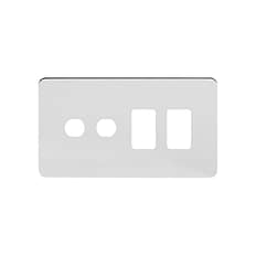 Polished Chrome Grid Plate | Polished Chrome Combo Grid Switch - Elesi