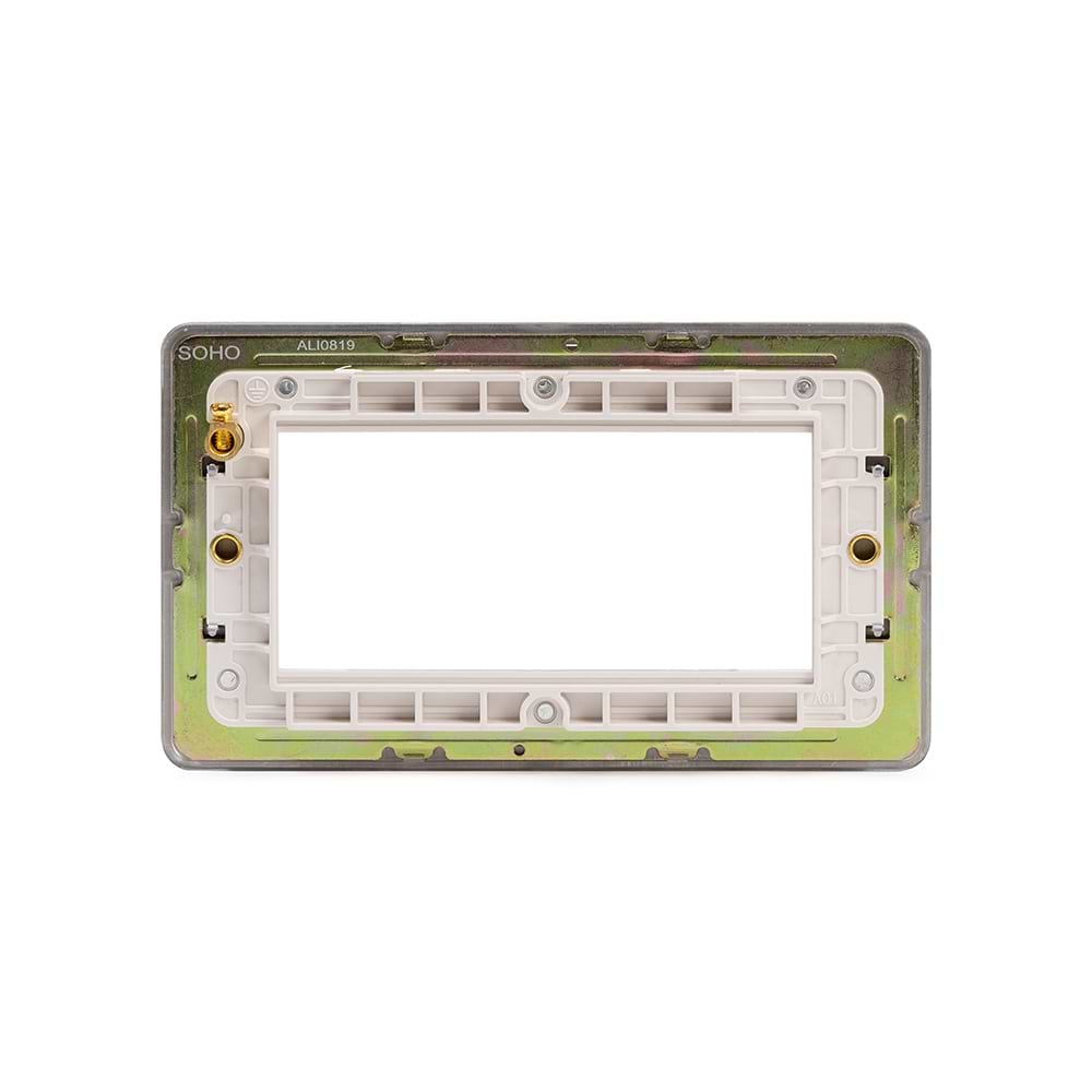 Soho Lighting White Metal Flat Plate Double Data Plate 4 Modules Wht ...
