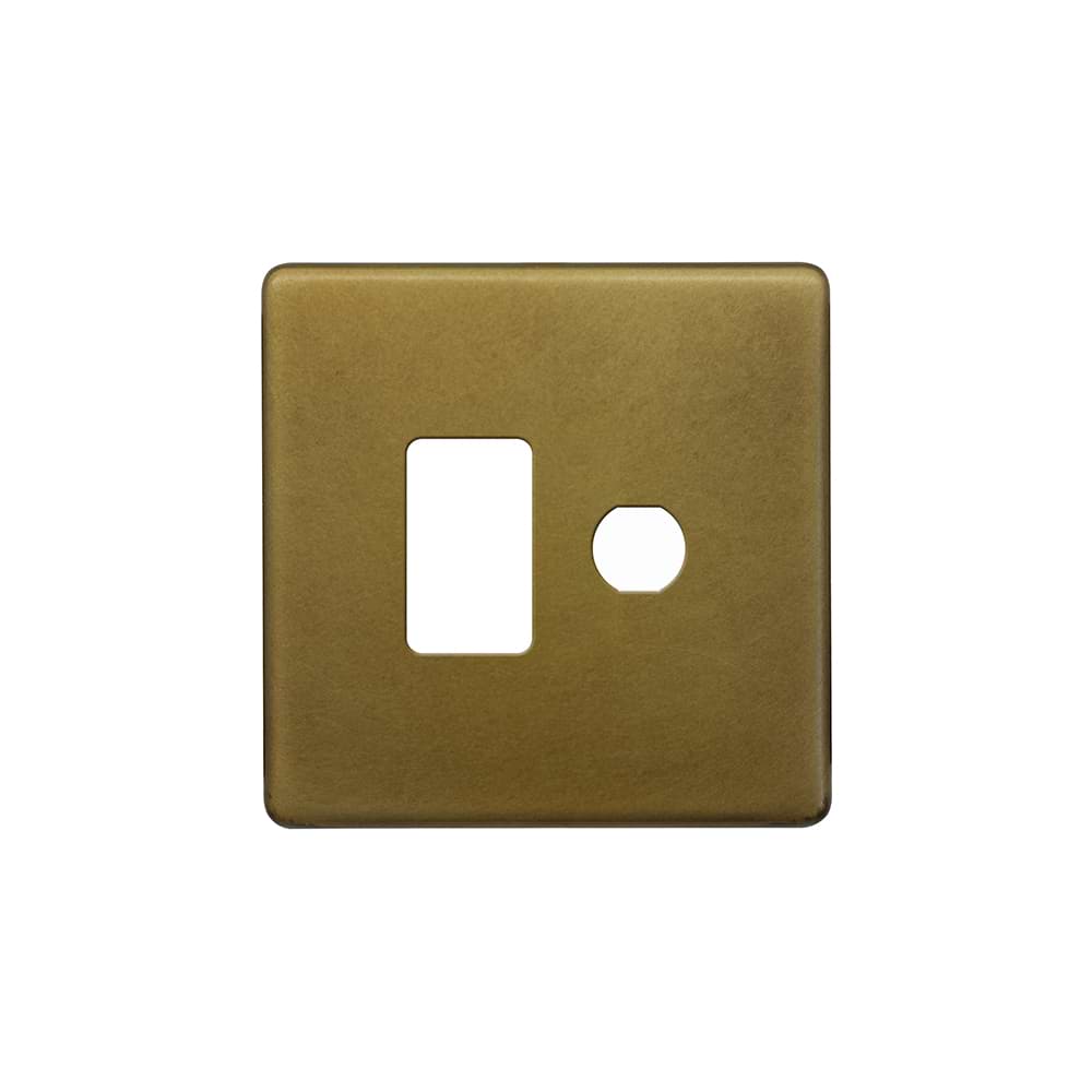 Old Brass Grid Plate and Combo Grid Switch | Soho - Elesi