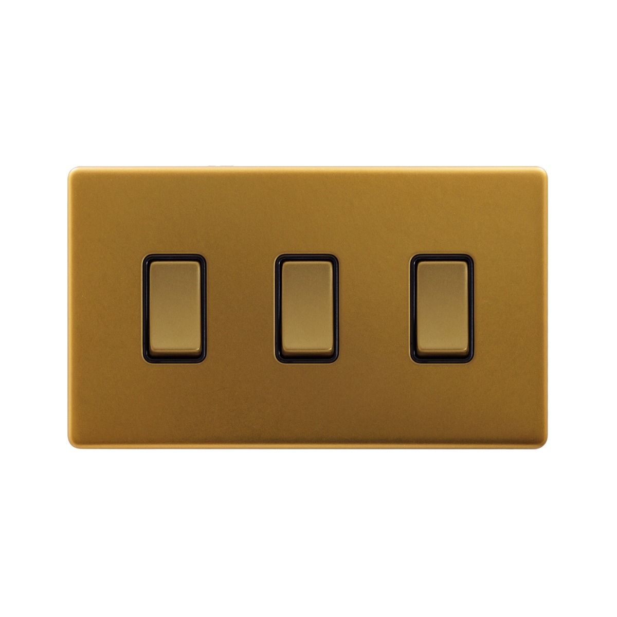 Antique Gold 3 Gang Switch with Intermediate | Soho - Elesi