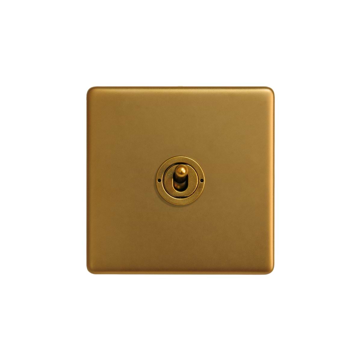 Soho Lighting Antique Gold 1 Gang Retractive Toggle Switch - Elesi