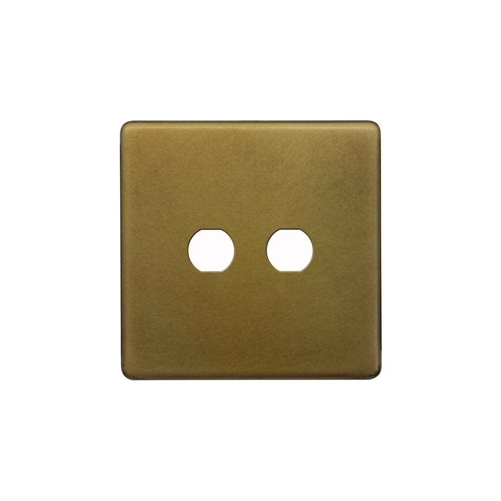 Old Brass 2 Gang Toggle Plate | Soho - Elesi