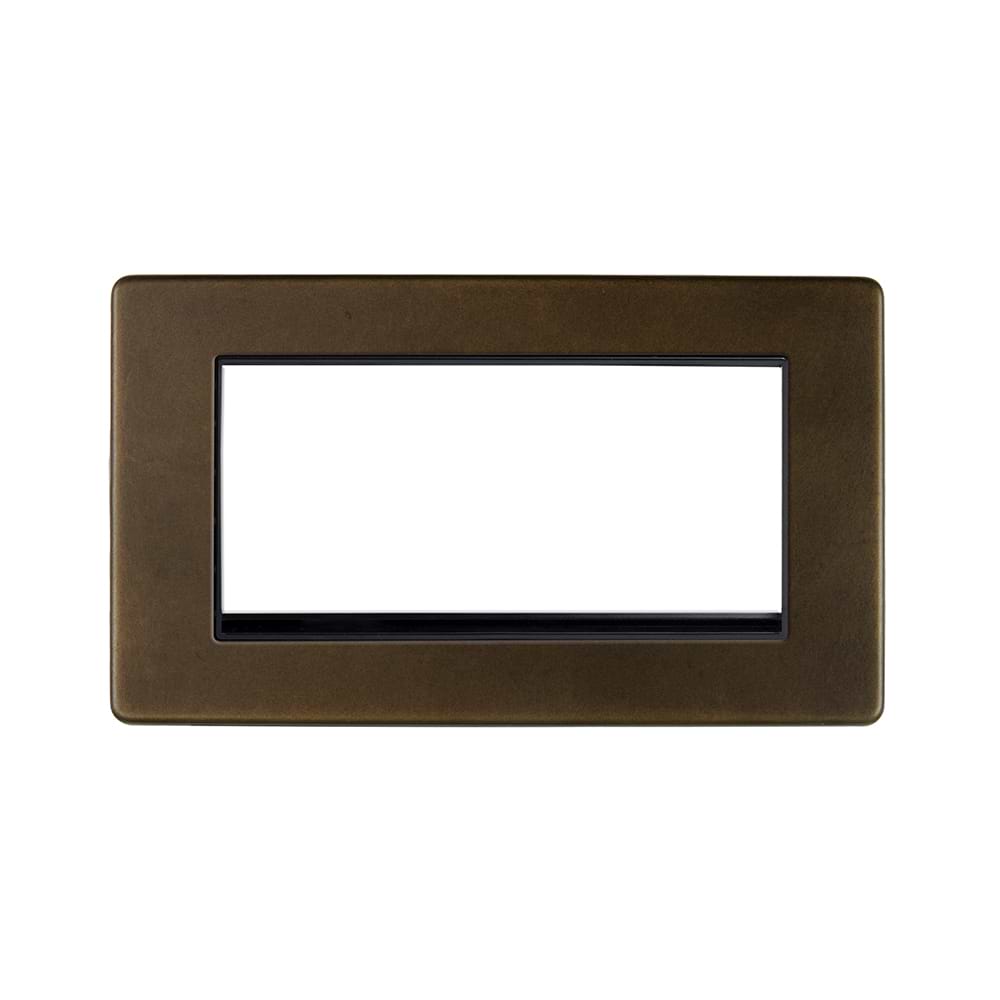 Vintage Brass Euro Module Faceplate | Vintage Brass 2 Gang Euro Module ...