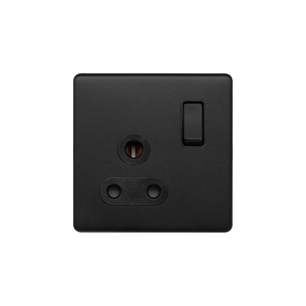Soho Lighting Matt Black 5 Amp Switched Socket | Matt Black Switched ...