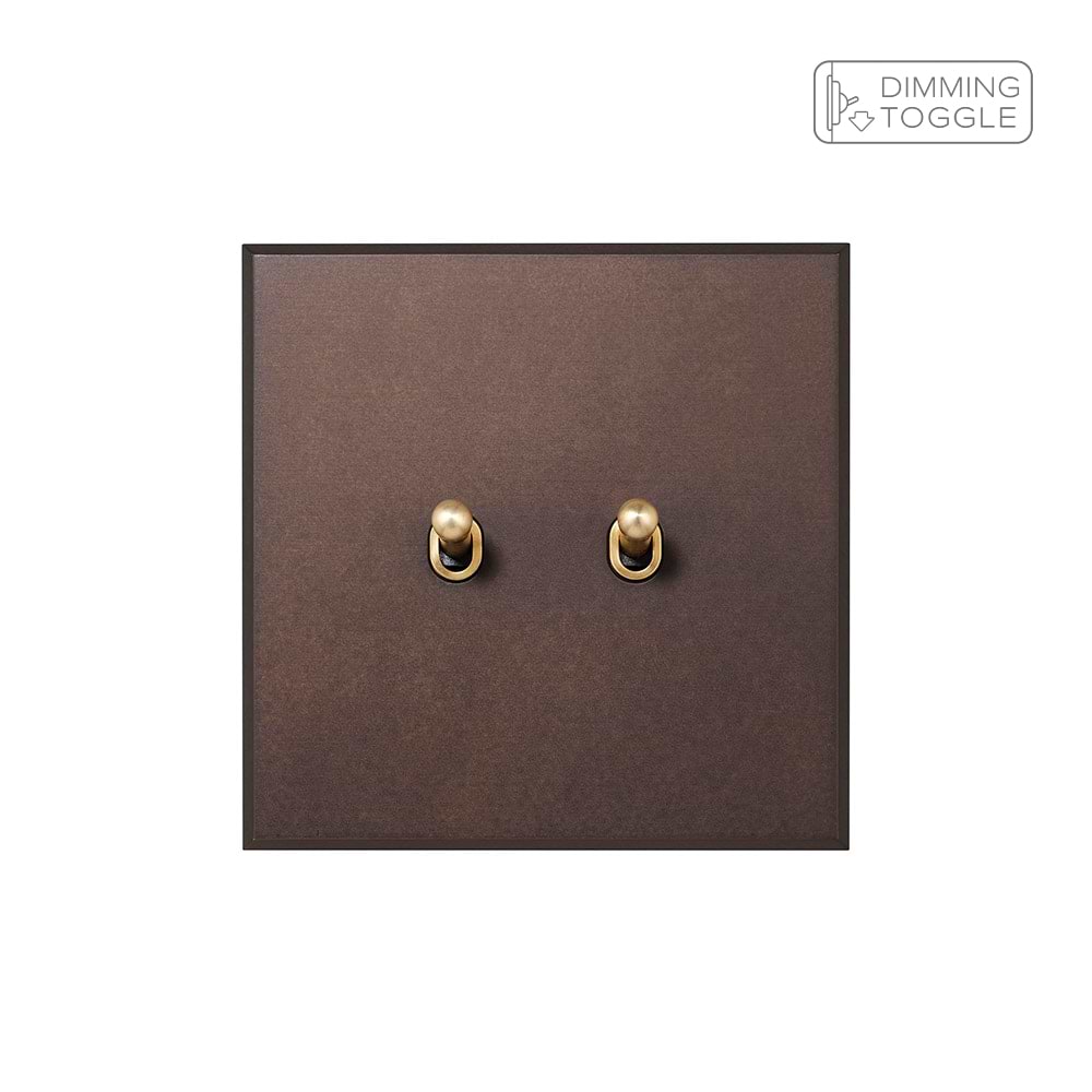Soho Lighting Heritage Bronze 2 Gang 2 Way Dimming Toggle Switch with ...
