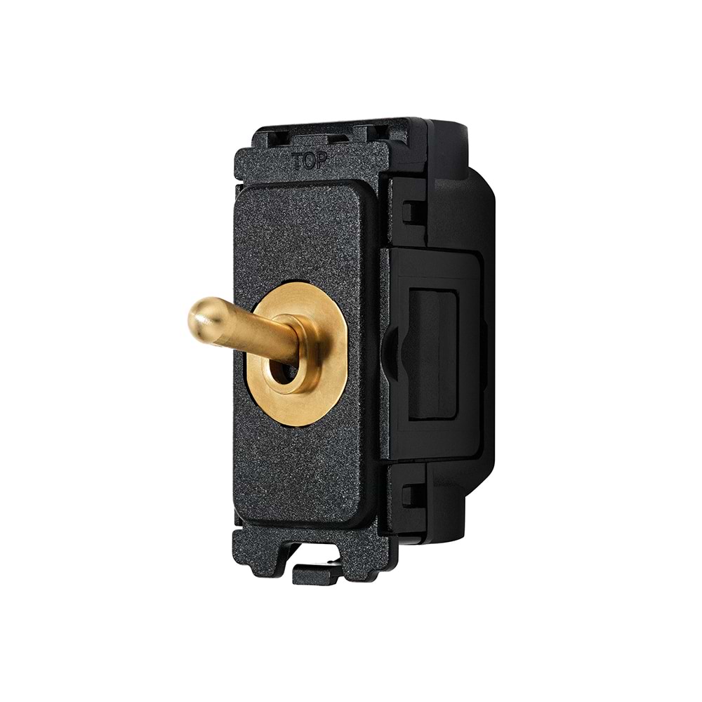 Soho Lighting Brass 20A Intermediate TM-Grid Toggle Switch Module - Elesi