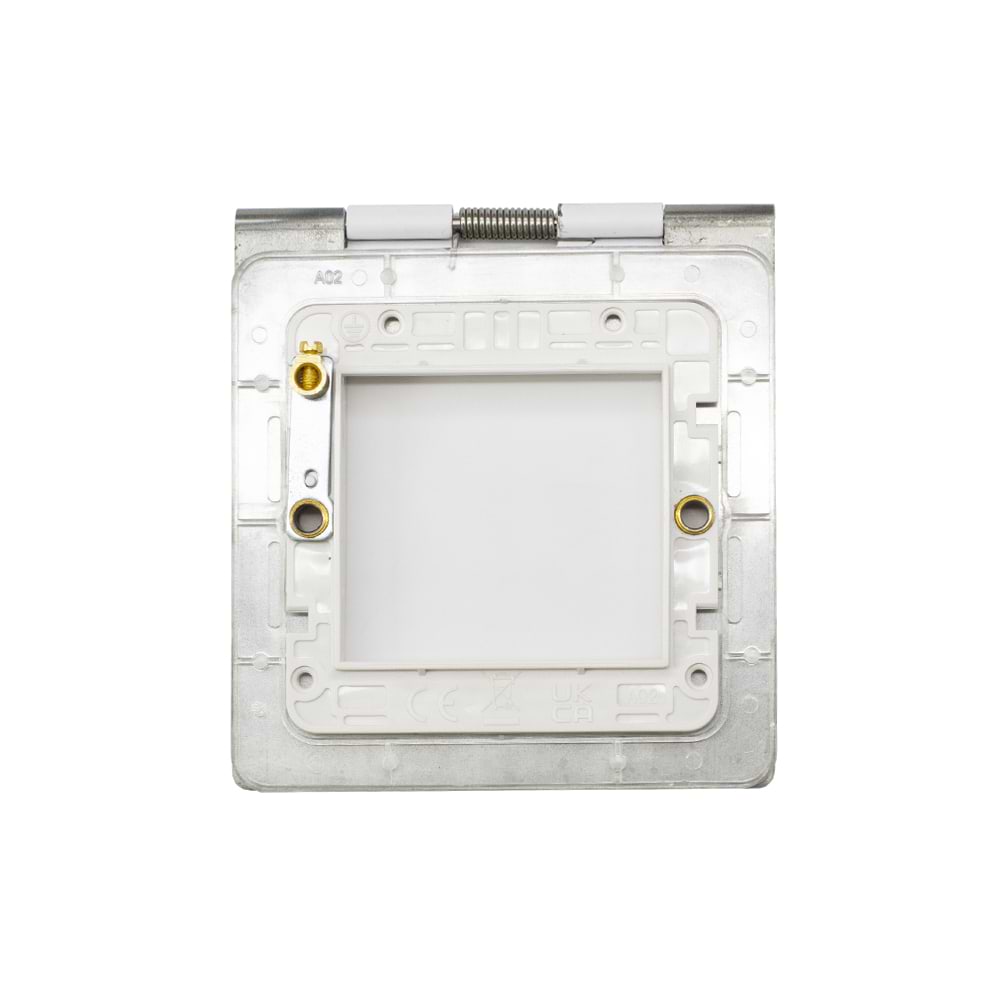 White Metal Euro Module Faceplate | White Metal 1 Gang Euro Module ...
