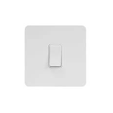 Soho Lighting White Metal Flat Plate 1 Gang Retractive Switch Blk Ins ...