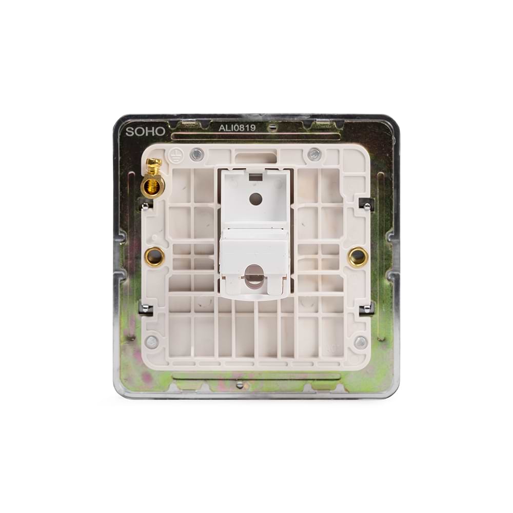 The Finsbury Collection Flat Plate Polished Chrome 1 Gang Data Socket ...