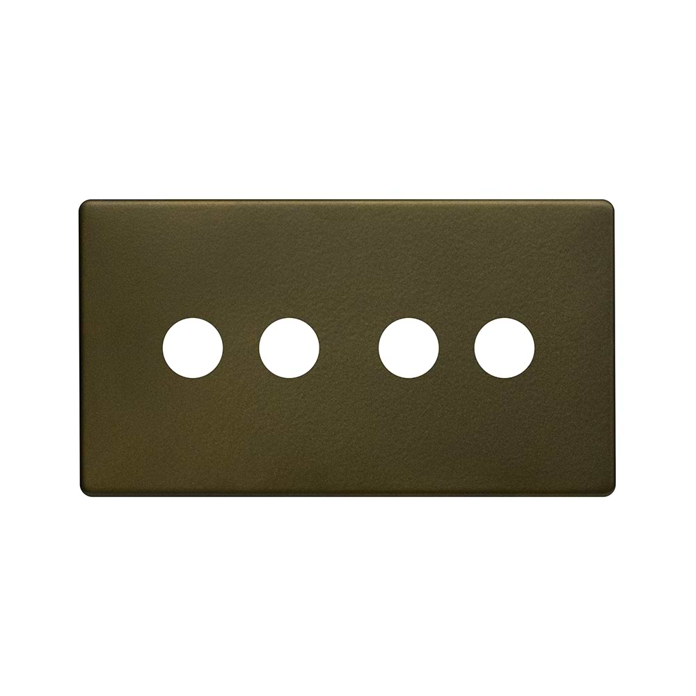 The Eton Collection 4 Gang CM Circular Module Grid Switch Plate - The ...