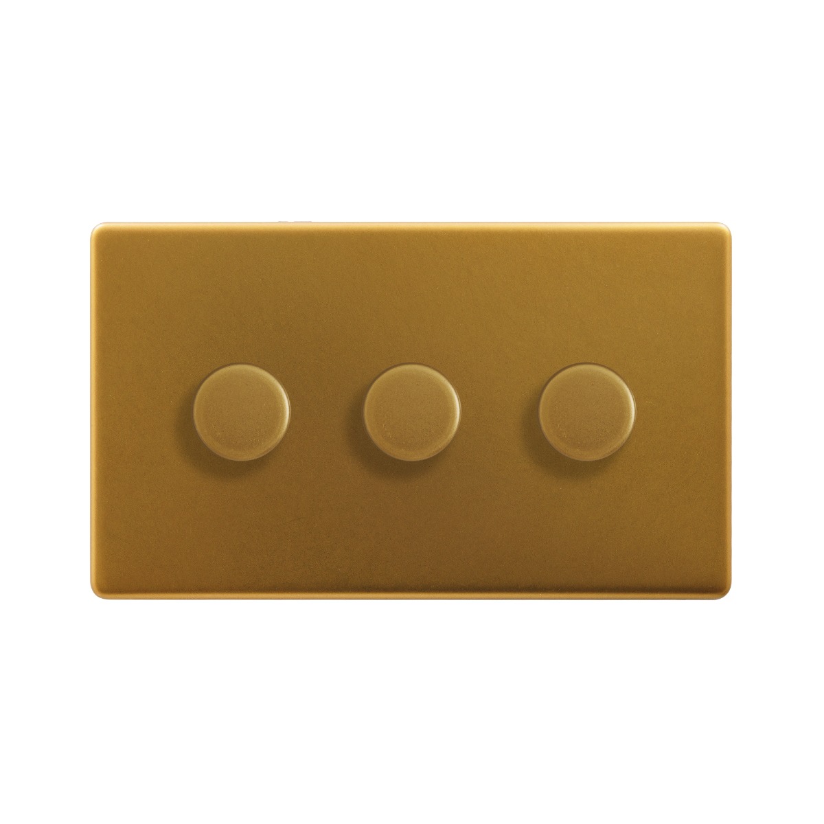 Soho Lighting Antique Gold 3 Gang 400W LED Dimmer Switch - The Soho ...