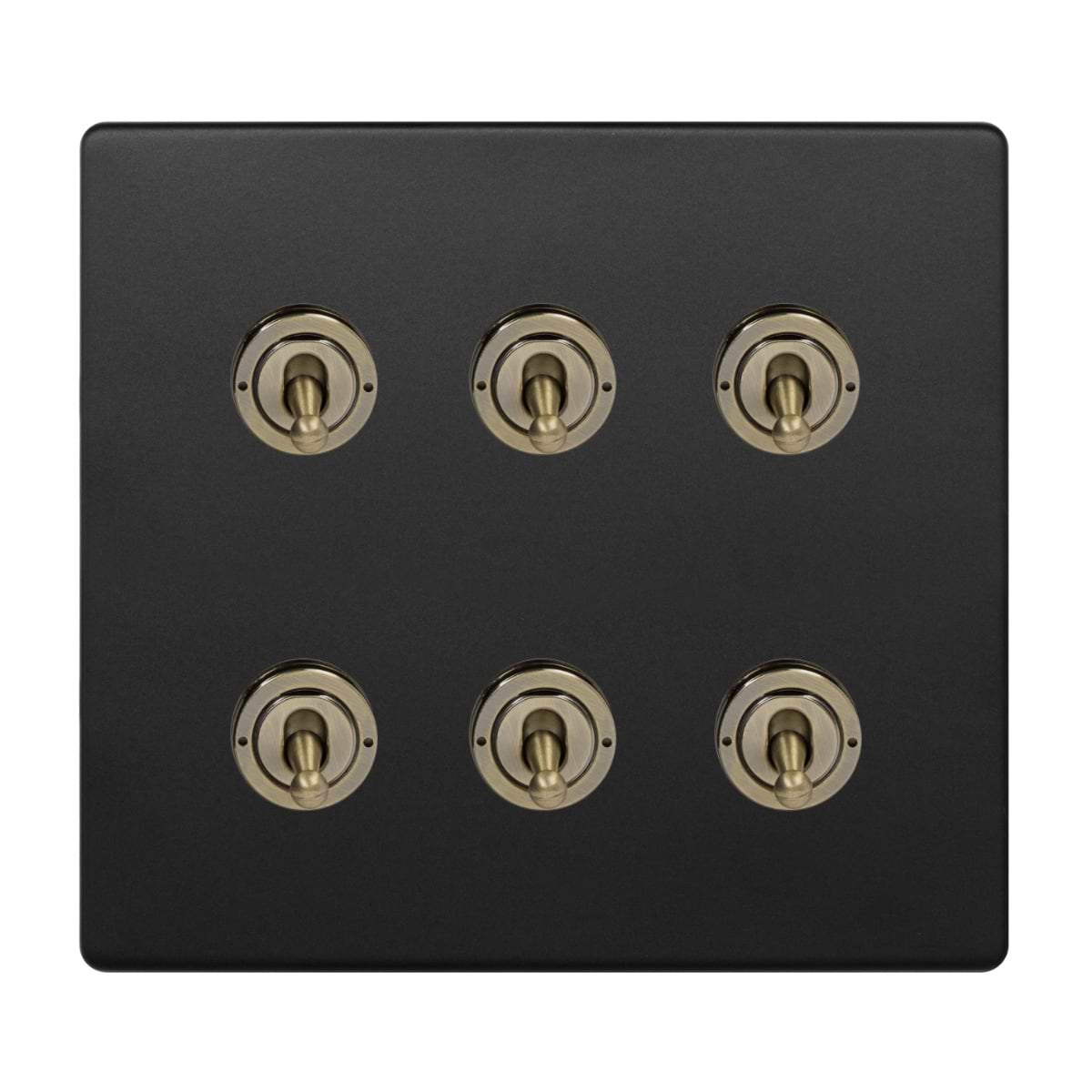 Matt Black and Antique Brass Toggle Switch | Matt Black and Antique ...